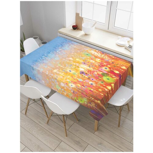Скатерть прямоугольная JoyArty на кухонный стол "Красочное море" из оксфорда, 120x145 см