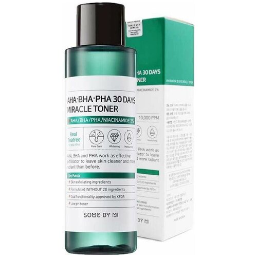 SOME BY MI Тонер для лица с кислотами AHA BHA PHA, 30 Days Miracle Toner, Миниатюра, Корея