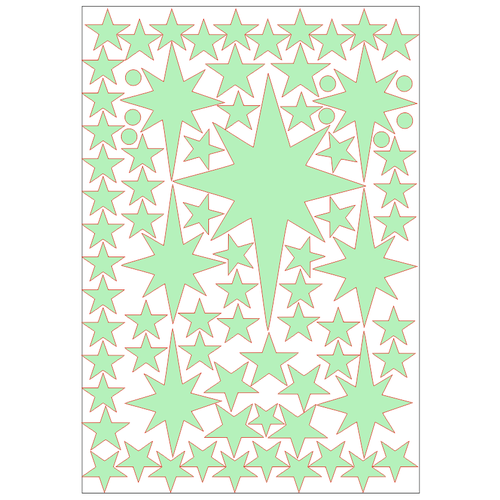 Светящиеся наклейки ART "Звезды", НД300, 15х21 см