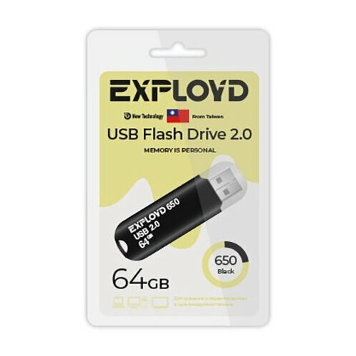 USB Flash Drive 64Gb - Exployd 650 2.0 EX-64GB-650-Black