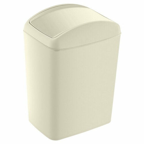 Контейнер для мусора turan soft latte 40л прямоугольный пластик бежевый