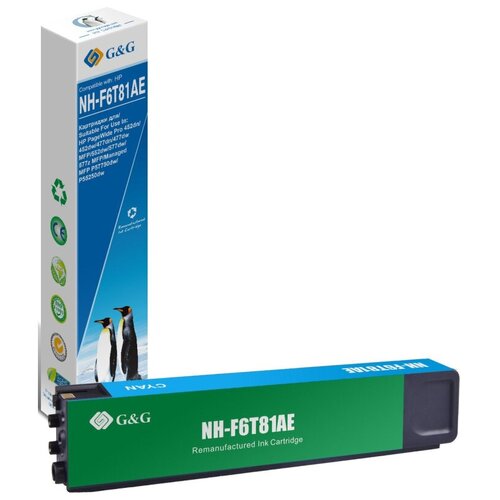 Картридж струйный G&G F6T81AE гол. для HP PageWide Pro 452dn/452dw/477dn