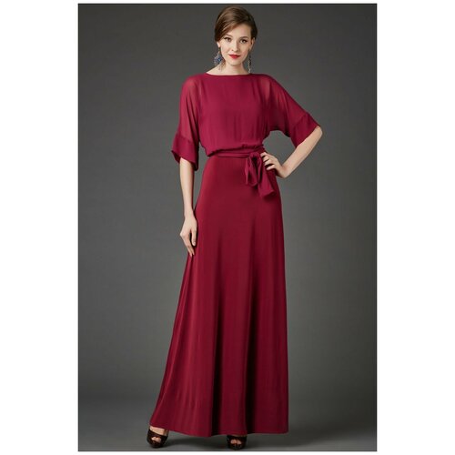 Платье Арт-Деко, размер 46, бордовый