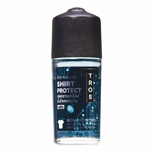 Роликовый дезодорант для мужчин Tros Deo Roll SHIRT PROTECT Активная защита от пота и запаха до 48 часов, 45 мл.
