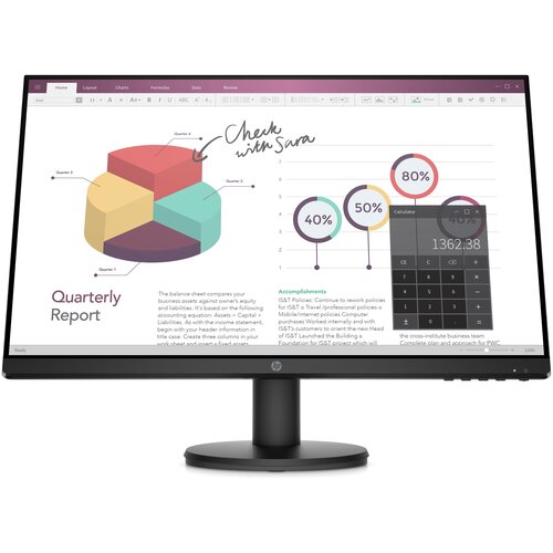 23.8" Монитор HP P24v G4, 1920x1080, 60 Гц, IPS, черный