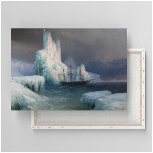 Картина на холсте с подрамником / Aivazovsky Ivan / Айвазовский Иван - Ледяные горы в антарктиде