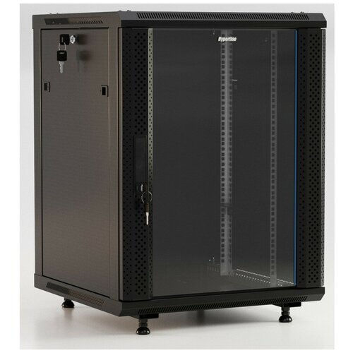 Шкаф настенный 19-дюймовый Hyperline TWB-FC-1266-GP-RAL9004