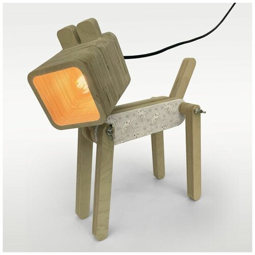 Настольная лампа светильник "Собака" модель узор - 1072