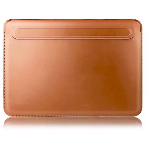 Защитный, тонкий, водооталкивающий Чехол - конверт из эко-кожи для MacBook Pro 13, 14 MacBook Air 13 светло - коричневый