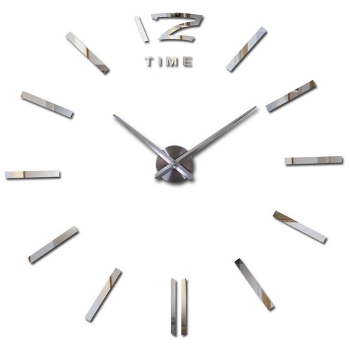 Mirron / Большие настенные часы 3D / 100 см / часы настенные бесшумные / декор дома / часы на стену / часы наклейка