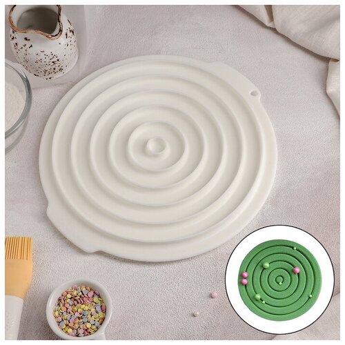 Форма для муссовых десертов и выпечки Доляна «Слои», 27×25,5 см, цвет белый