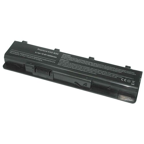 Аккумуляторная батарея (аккумулятор) A32-N55 для ноутбука Asus N45, N55, N75 4400mah черная
