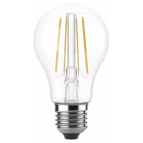 Комплект из 2 светодиодных энергосберегающих филаментных ламп Sholtz груша A60 8Вт E27 4000К 220В стекло (Шольц) FOB5105D