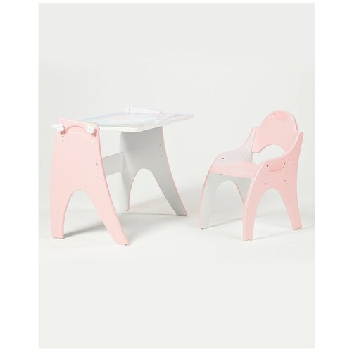Комплект Тех Кидс Буквы - Цифры, стол + стул 61x45 см розовый