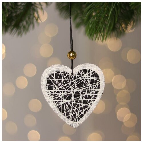 Декоративная подвеска с подсветкой «Сердце» 8×8 см