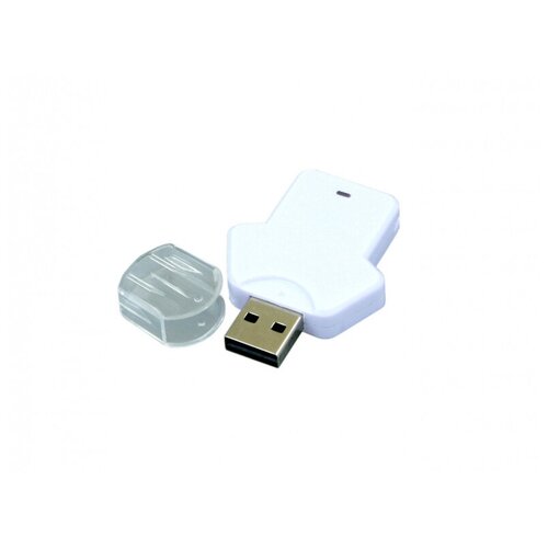 Пластиковая флешка для нанесения логотипа в виде футболки (8 Гб / GB USB 2.0 Белый/White Football_man Flash drive VF-405)