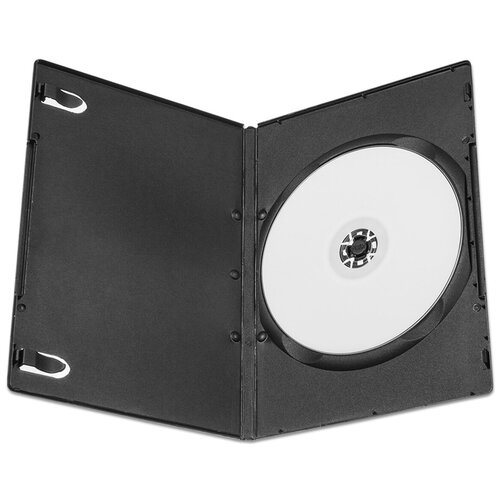 Коробка DVD Box для 1 диска, 9мм (slim) черная, упаковка 5 шт.