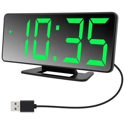 Часы электронные - будильник с LED дисплеем VST888-4зеленый