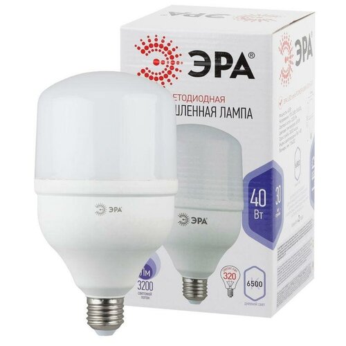 Лампа светодиодная высокомощная POWER 40W-6500-E27 3200лм ЭРА Б0027006 (9шт. в упак.)