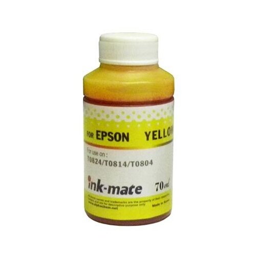 Чернила для epson (t0824 /t0814/t0804) st photo r270/390/rx590/t50/p50 (70мл, yellow, dye) eim- 290c ink-mate
