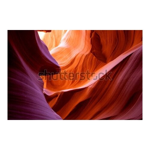 Постер на холсте Фантастические природные формы и цвета скал в Каньоне Антилопы (США, штат Аризона) 45см. x 30см.