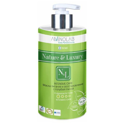 Маска питание и восстановление с голубой глиной, 460мл, Nature & Luxury