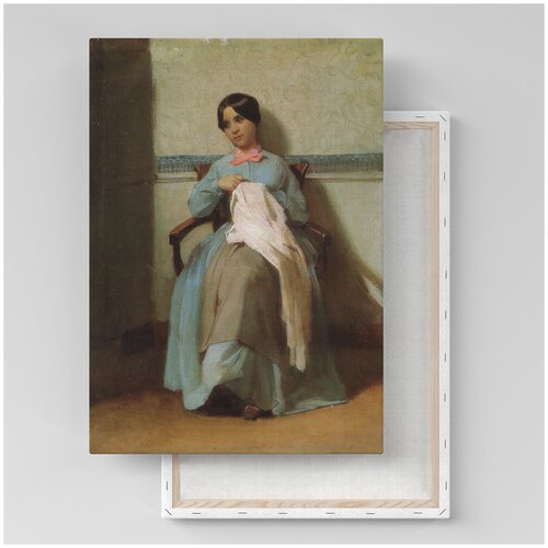 Картина на холсте с подрамником / Bouguereau William - A portrait of leonie bouguereau / Бугеро Вильям