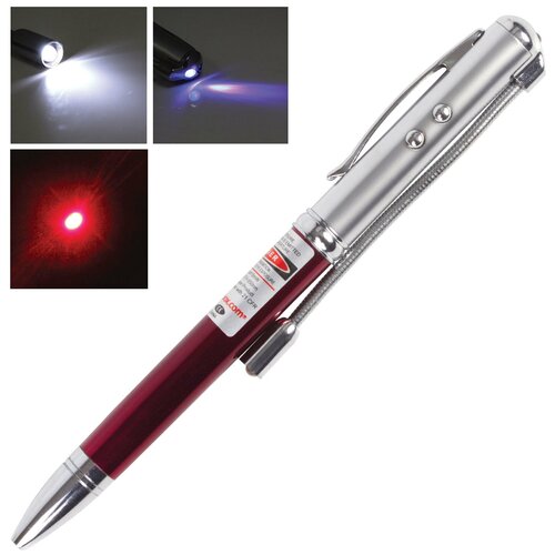 Beifa Указка лазерная, радиус 200 м, красный луч, LED-фонарь, стилус, детектор купюр, ручка