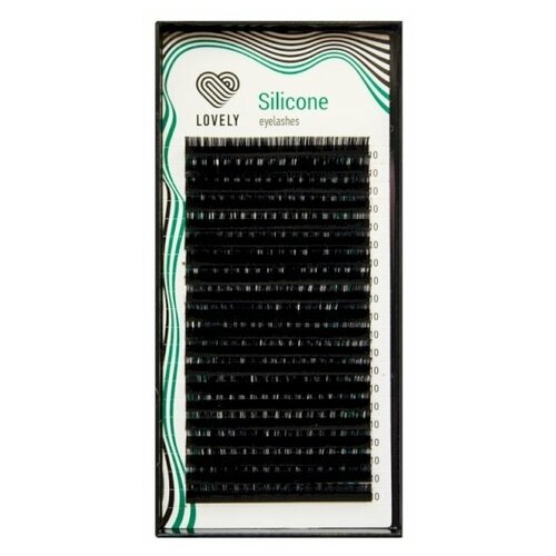 Черные ресницы Lovely Silicone, 20 линий, C 0.10 12мм