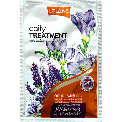 Daily Treatment LAVENDER & FREESIA Warming Charisma, Lolane (Маска для ежедневного ухода за волосами лаванда И фрезия, согревающая харизма, Лолейн), 20 мл.