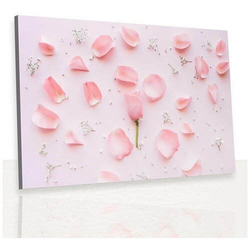 Картина на Дереве - "Розовые лепестки", размер 60х40 см