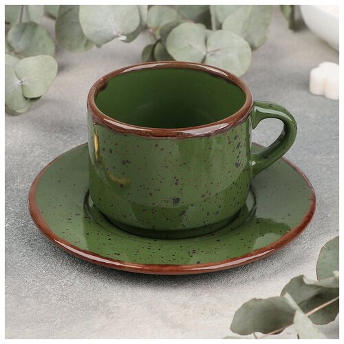 Чайная пара Punto verde, чашка 200 мл, блюдце d=15,5 см