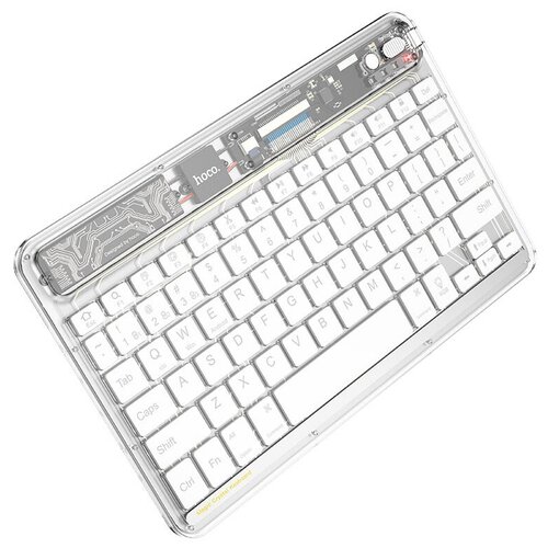 Клавиатура беспроводная HOCO S55 Transparent Discovery (английская раскладка) космический белый