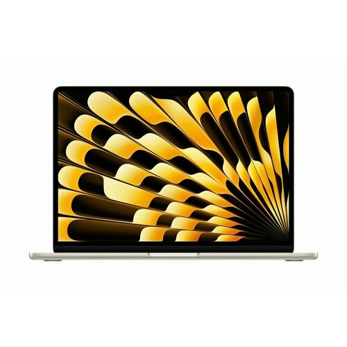 13.6" Ноутбук Apple MacBook Air 2024 (2560x1664, Apple M3, RAM 8 ГБ, SSD 256 ГБ, Apple graphics 8-core), Starlight