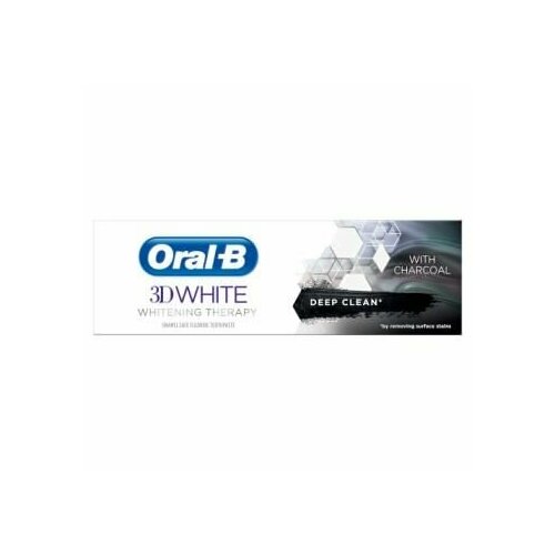 Oral-B Зубная паста 3D White Whitening Therapy отбеливающая с древесным углем 75 мл (из Финляндии)