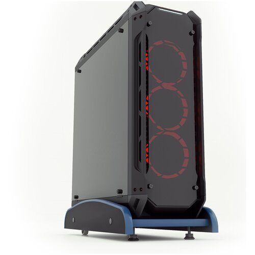 Подставка под системный блок для компьютера Xplace , Черно-синяя