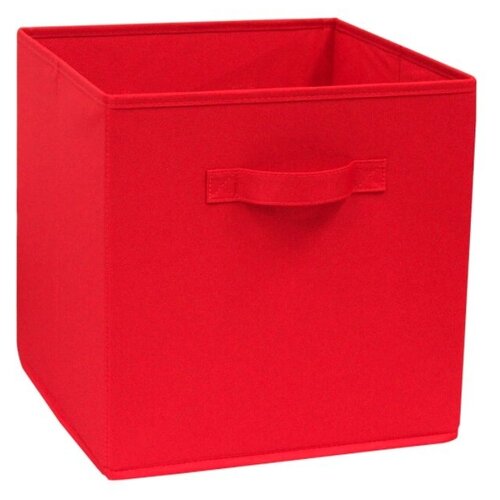 Стеллажный складной короб для хранения без крышки, 31х31х31 см, красный