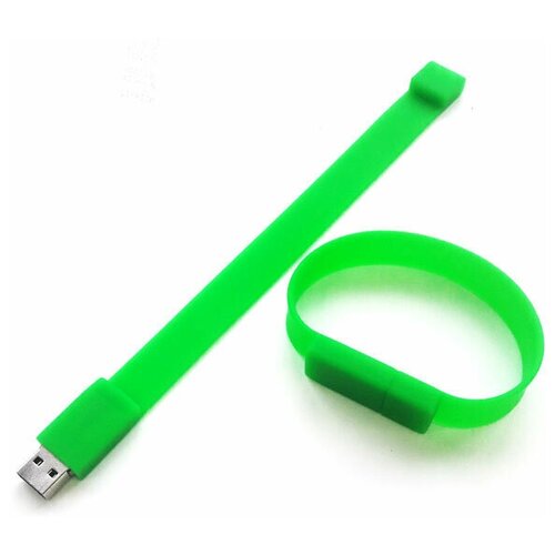 Флешка-браслет С01, 16 ГБ зеленая, размер взрослый