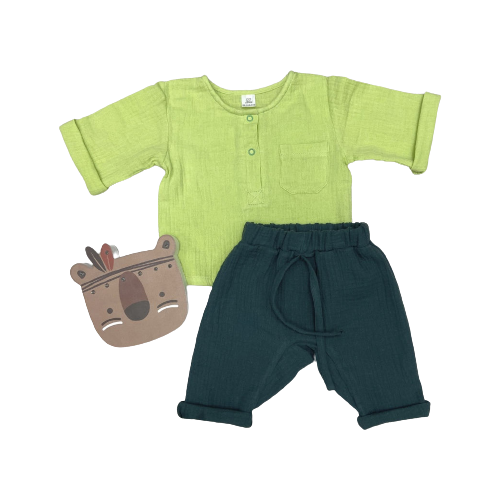 Комплект одежды Снолики, размер 80, зеленый