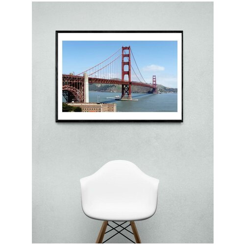Постер / Плакат / Картина на холсте Мост в Сан-Франциско 90x120 см в подарочном тубусе