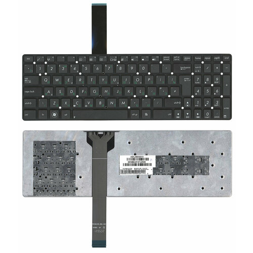 Клавиатура для ноутбука Asus AEKJB700010, черная без рамки, Г-образный Enter
