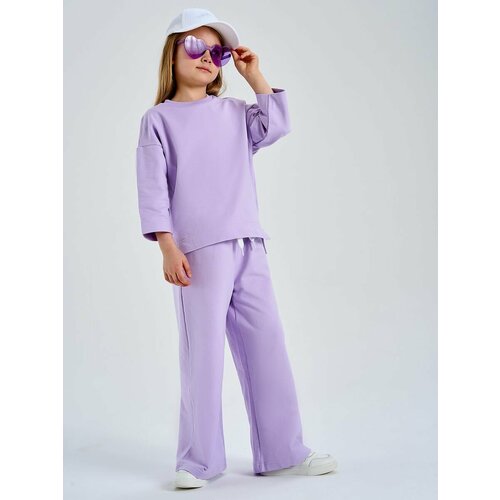 Комплект одежды Веселый Малыш, размер 140, фиолетовый
