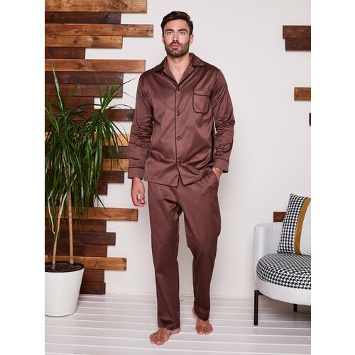 Пижама  Малиновые сны, размер 48, коричневый