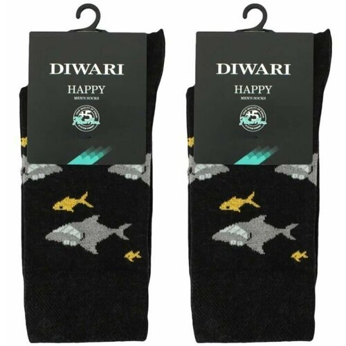 Носки Diwari, 2 пары, размер 27, черный