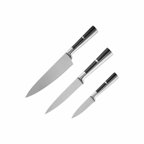 Набор ножей цельнометаллических с вставкой из АБС пластика PROFI (поварской, универсальный, овощной) (106020)