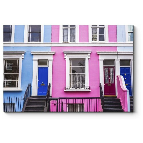 Модульная картина Красочные дома в Ноттинг-Хилл110x73