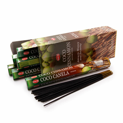 Hem Incense Sticks COCO CINNAMON (Благовония кокос корица, Хем), уп. 20 палочек.