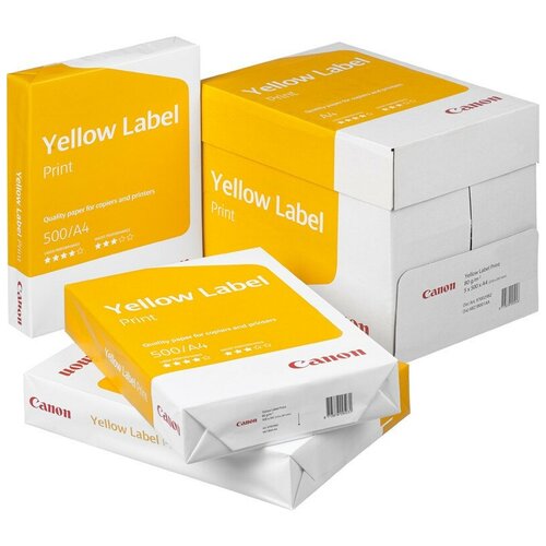 Бумага Canon A4 Yellow Label Print 80 г/м² 500 лист, белый