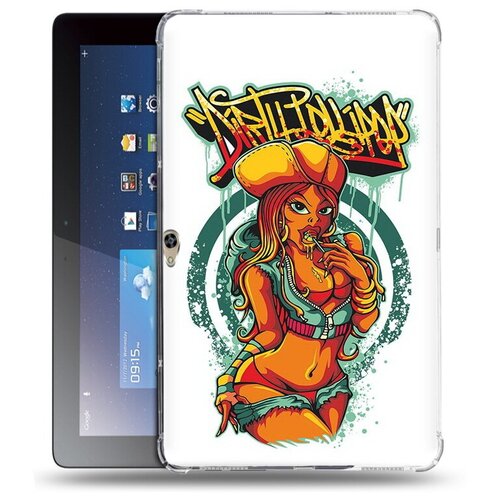 Чехол задняя-панель-накладка-бампер MyPads нарисованная девушка комикс для Huawei MediaPad M2 10.0 M2-A01W/L 10.1 противоударный