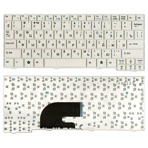 Клавиатура для ноутбука NSK-AJ11D белая